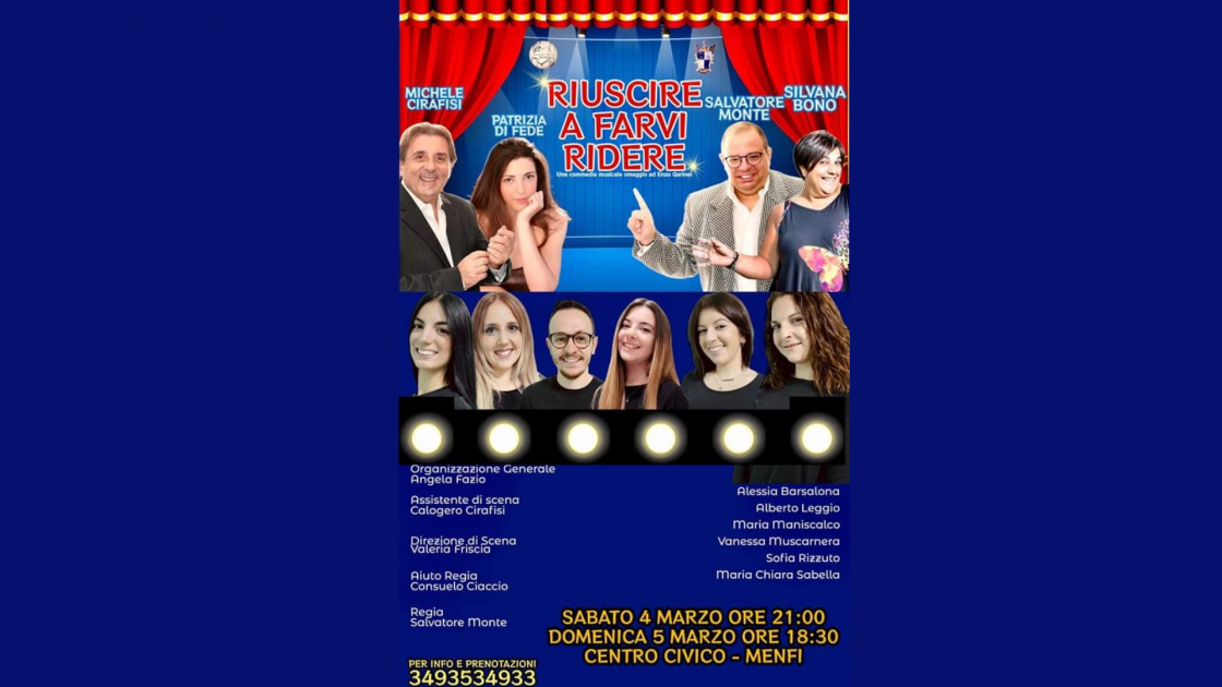 Menfi, sará messa in scena la commedia “Riuscire a farvi ridere ...