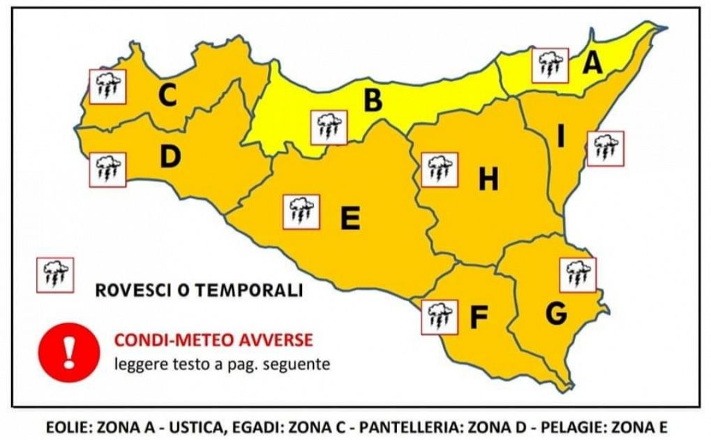 Allerta meteo arancione in tutta la provincia di Trapani • Prima Pagina ...