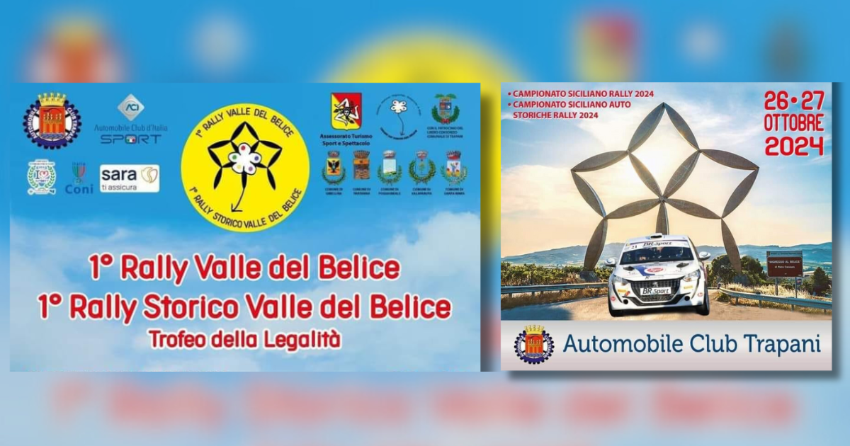 Un weekend di velocità quello del 26 e 27 ottobre 2024: debutta il 1° Rally Valle del Belice ...